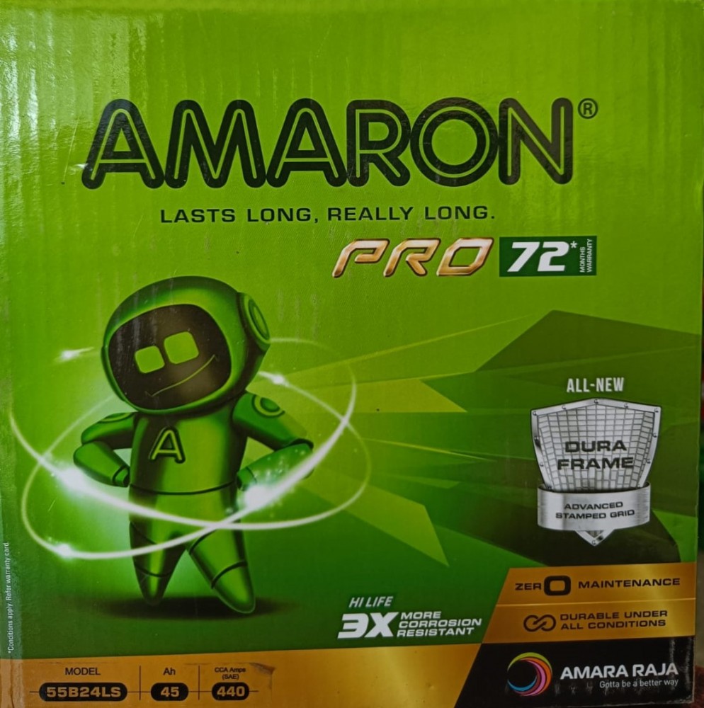 Amaron PRO 55B24LS Battery Price From Rs.6,200, Buy Amaron PRO 55B24LS ...