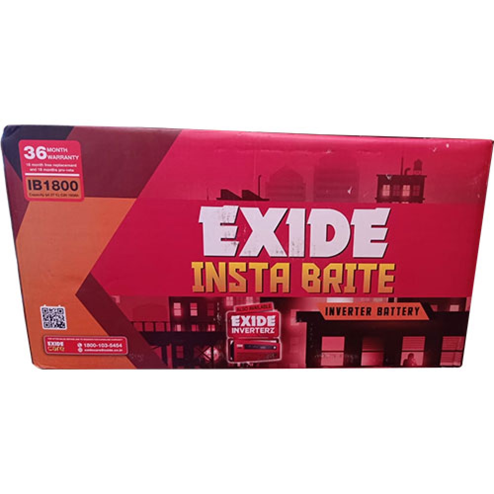 Exide InstaBrite IB1800 (180AH) Price From Rs.11,100, Buy Exide ...