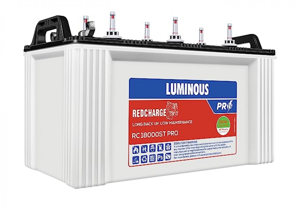 Luminous Red Charge RC 18000ST PRO 150 AH / 12V INVERTER BATTERY Price ...