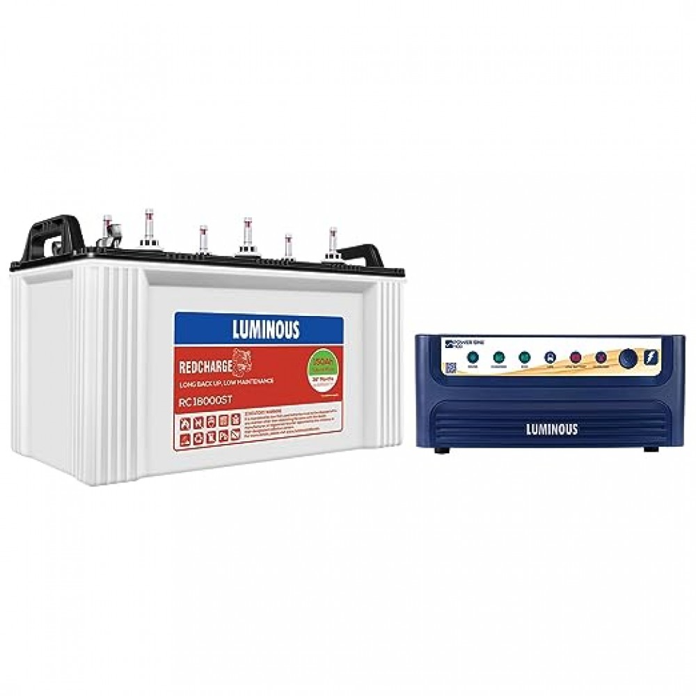 Luminous combo (PowerSine 1100 sine wave Inverter + RC18000ST - 150AH ...