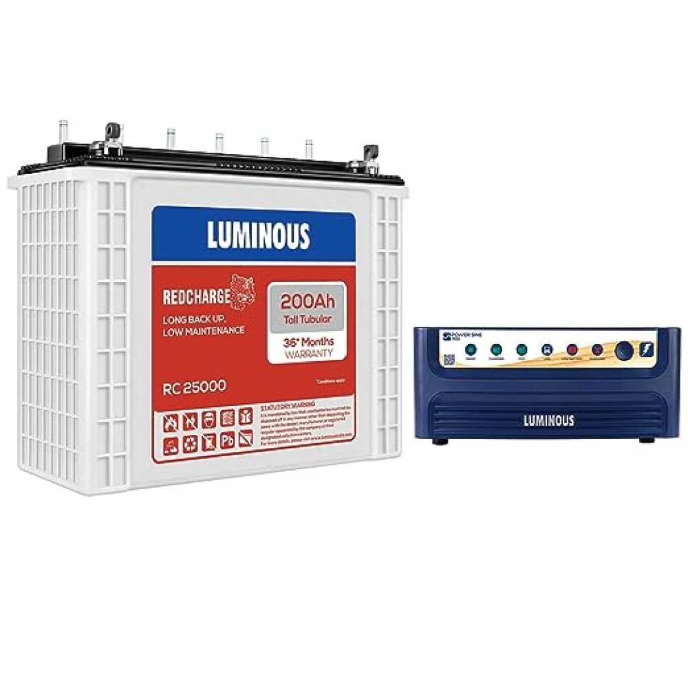 Luminous combo (PowerSine 1100 Pure sine wave Inverter + RC25000 ...