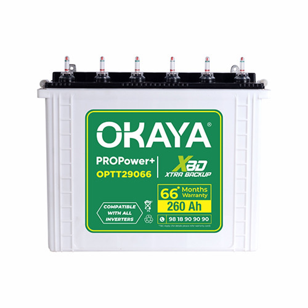 Okaya PRO POWER OPTT29066 260AH Tall Tubular Battery Price From Rs ...