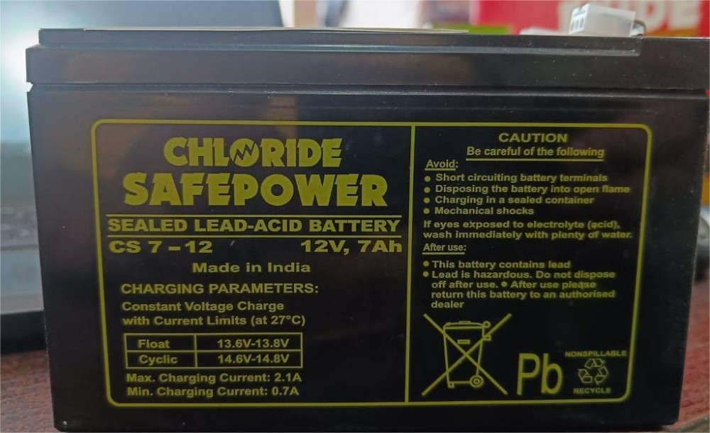 Buy Exide Chloride (CS7-12) 7 AH Online, Price From Rs.950, in India ...